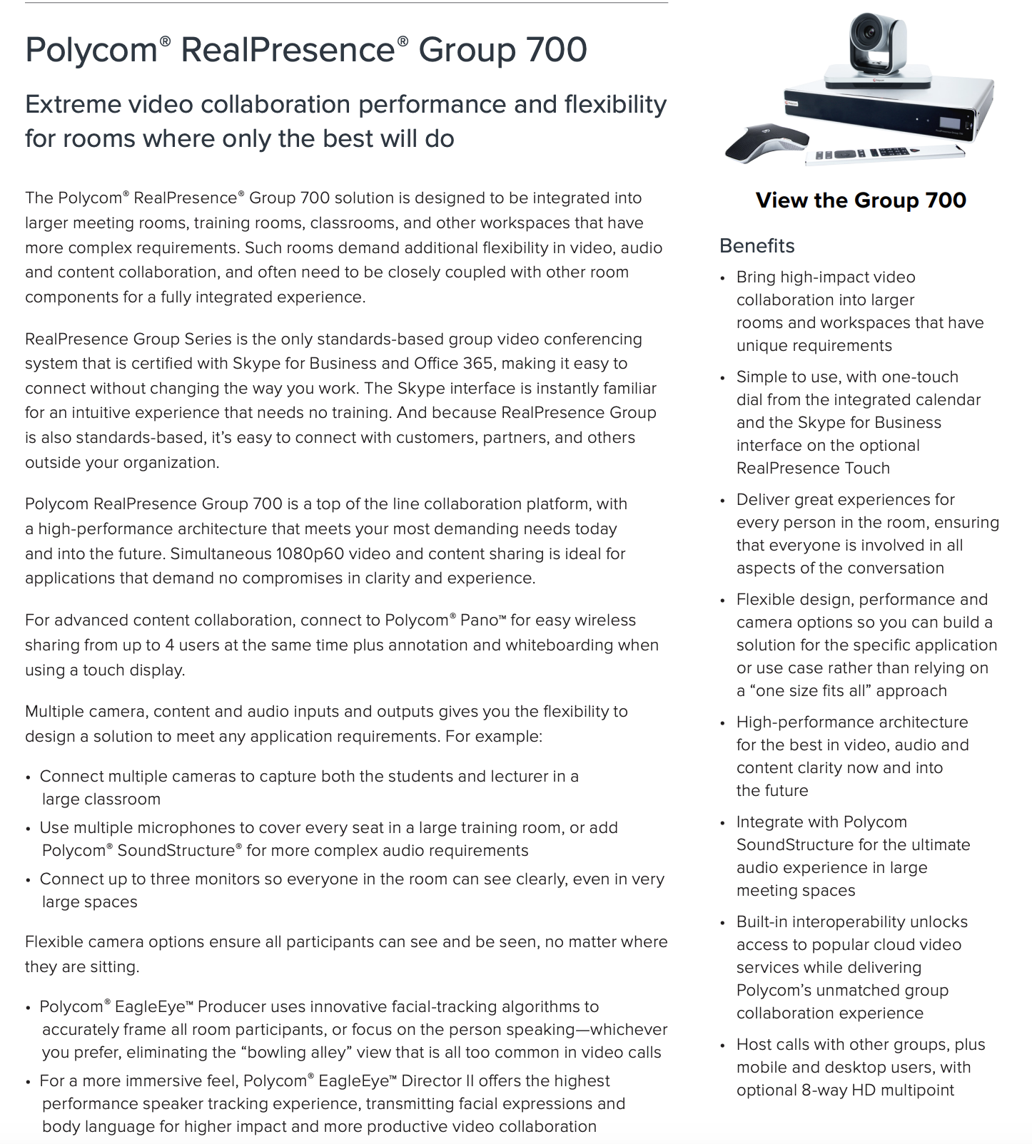 Polycom RealPresence Group 700 Poly Group 700 Series Video Conference System - Sihuaer Technology